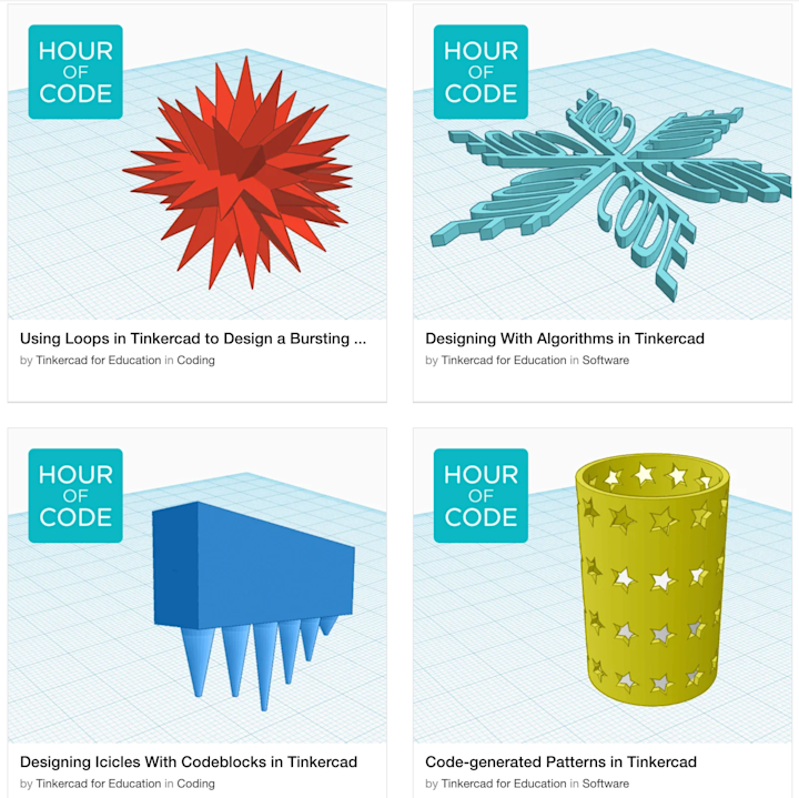 Codeblocks Resources for Hour of Code™ 2023 - Tinkercad