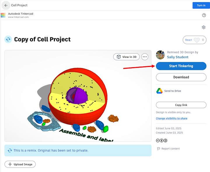 Tinkercad add-on for Google Classroom - Tinkercad