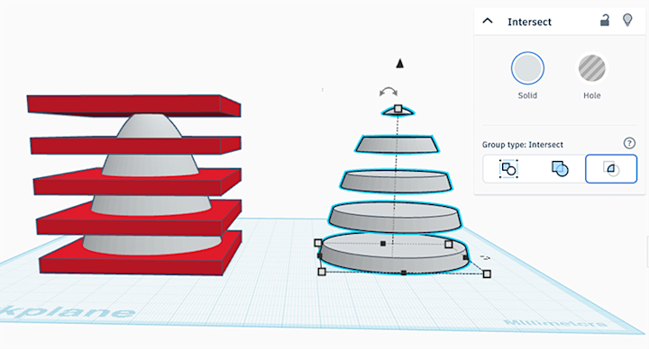 Group types in the 3D workspace - Tinkercad